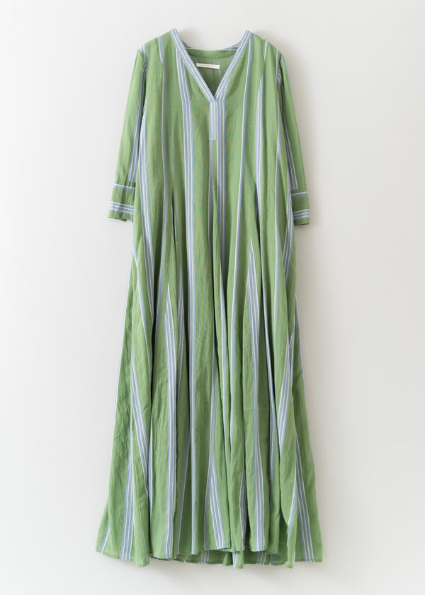 Cotton Voile Stripe Panel Dress | Pasand by ne Quittez pas | パサンドバイヌキテパ